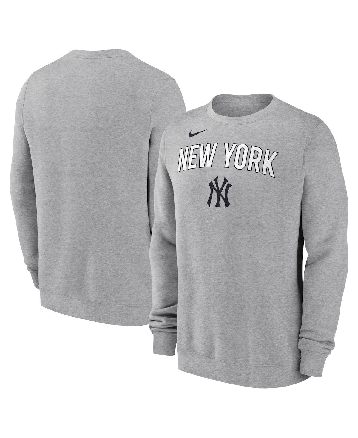 Click here for Nike Mens Heather Gray New York Yankees Pullover S... prices