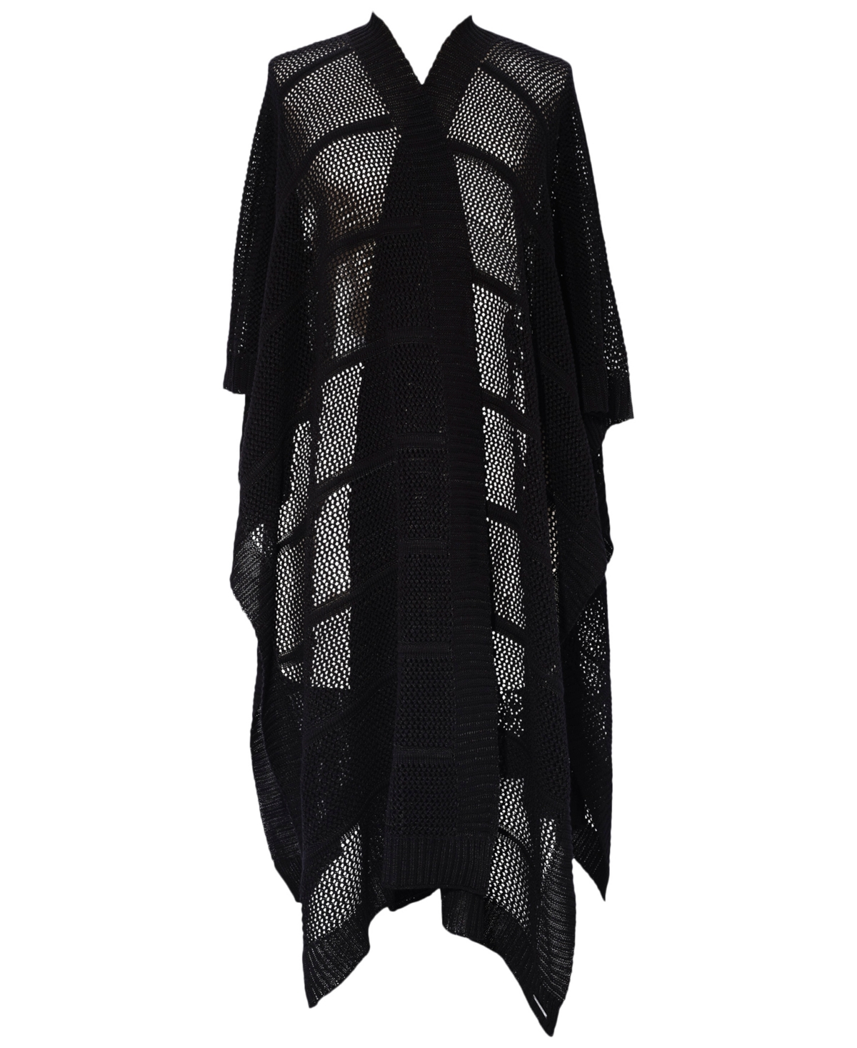Click here for Lauren Ralph Lauren Open Knit Ruana - Black prices