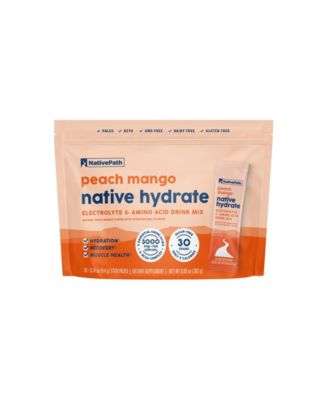 NativePath Native Hydrate Stick Packs, Sugar Free Electrolytes Powder ...
