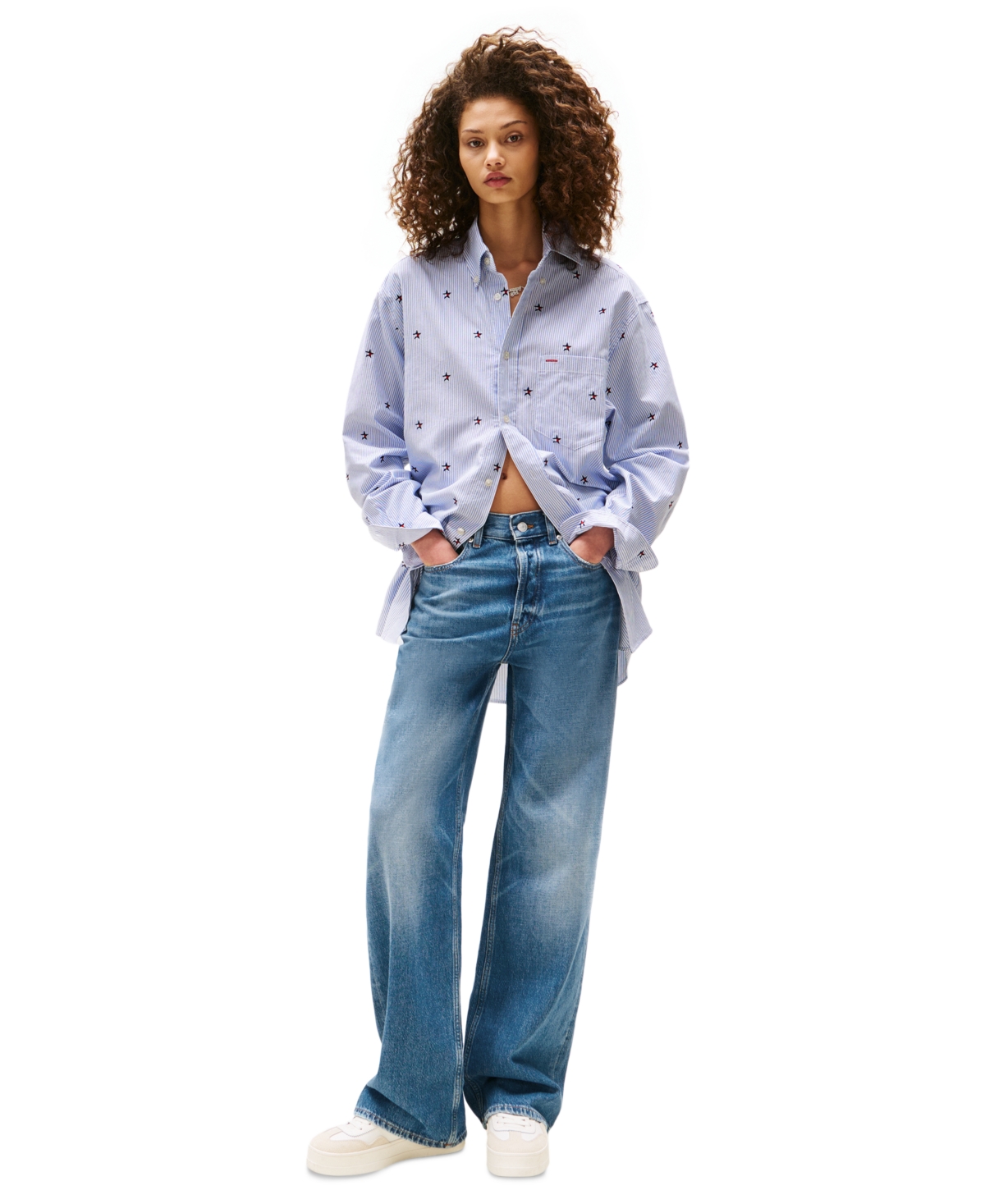 Click here for Tommy Girl Womens Relaxed Denim Jeans - Indigo Was... prices