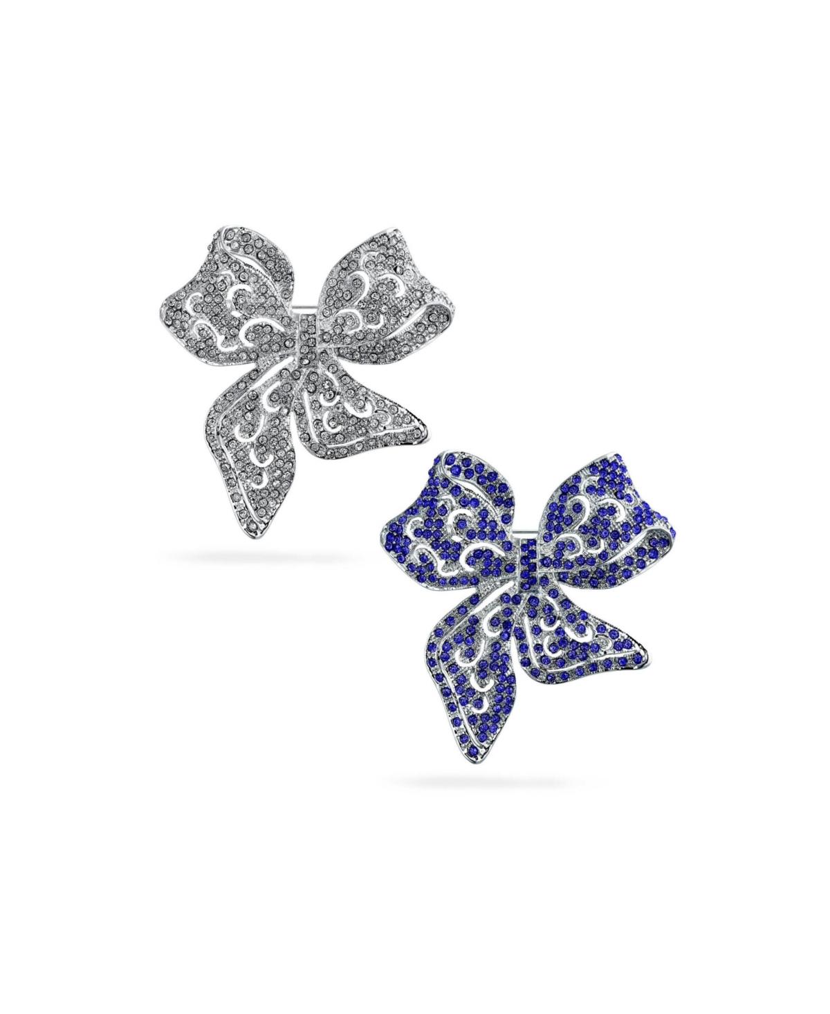 Click here for Bling Jewelry Set of 2 Victorian Clear Blue Crysta... prices