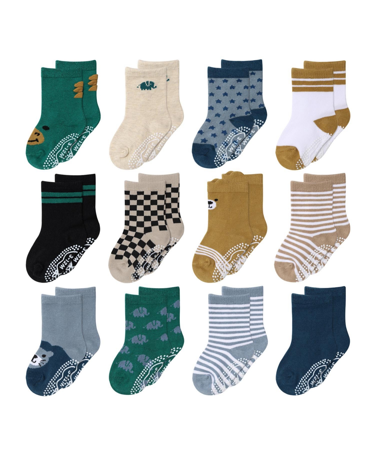 Click here for The Peanutshell Baby Boys 12pk Cotton Socks  Bold prices