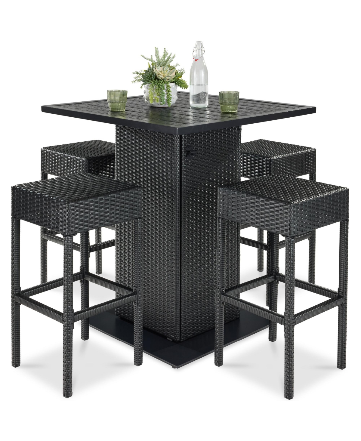 Click here for Best Choice Products 5-Piece Patio Wicker Bar Set... prices