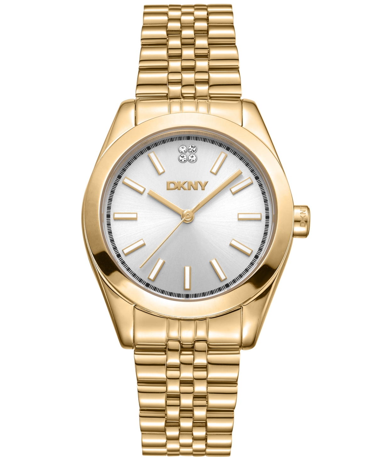 Click here for Dkny Womens Nolita Gold-Tone Stainless Steel Brace... prices