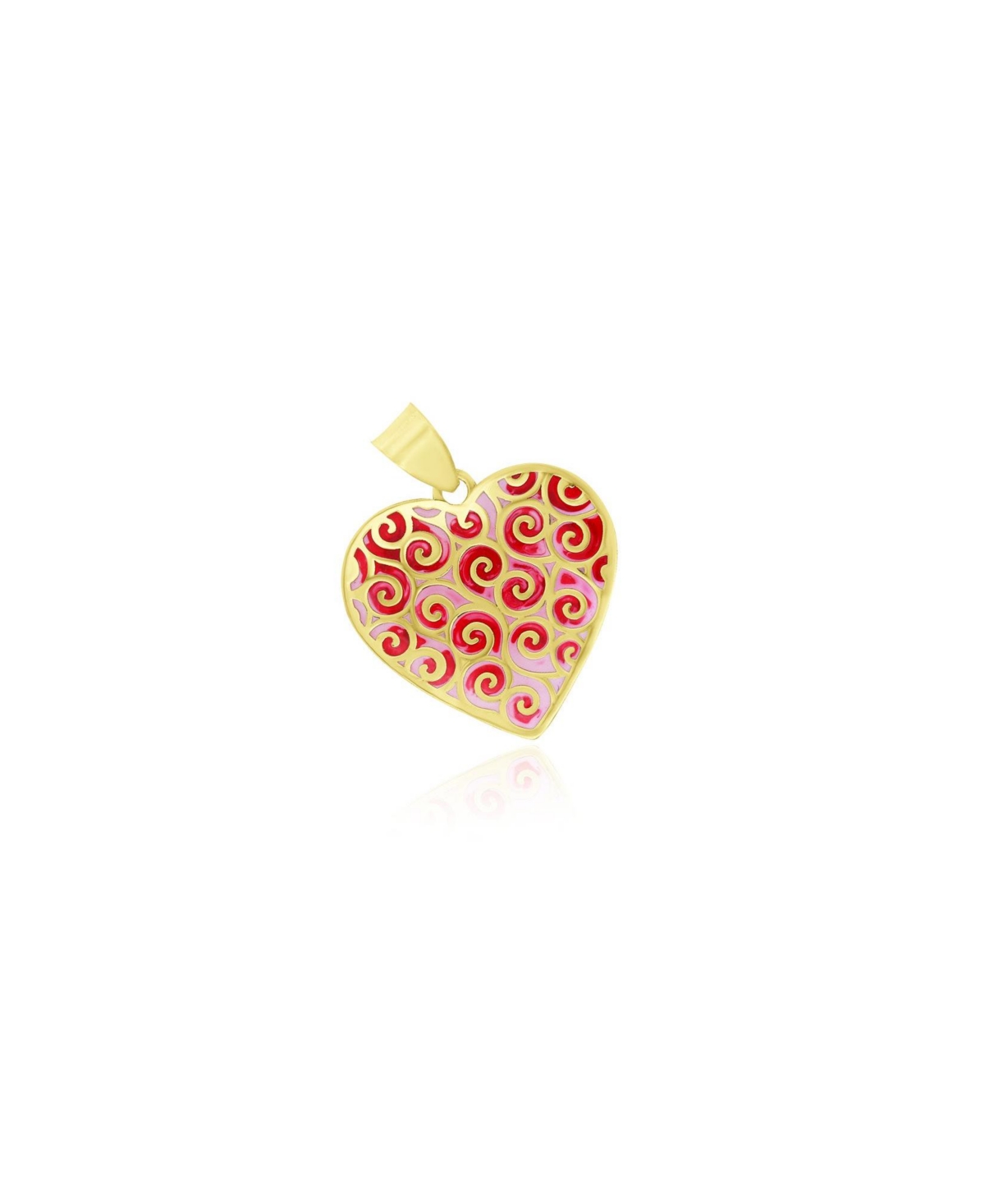 Click here for The Lovery Rose Enamel Heart Charm 14K Gold - Red... prices
