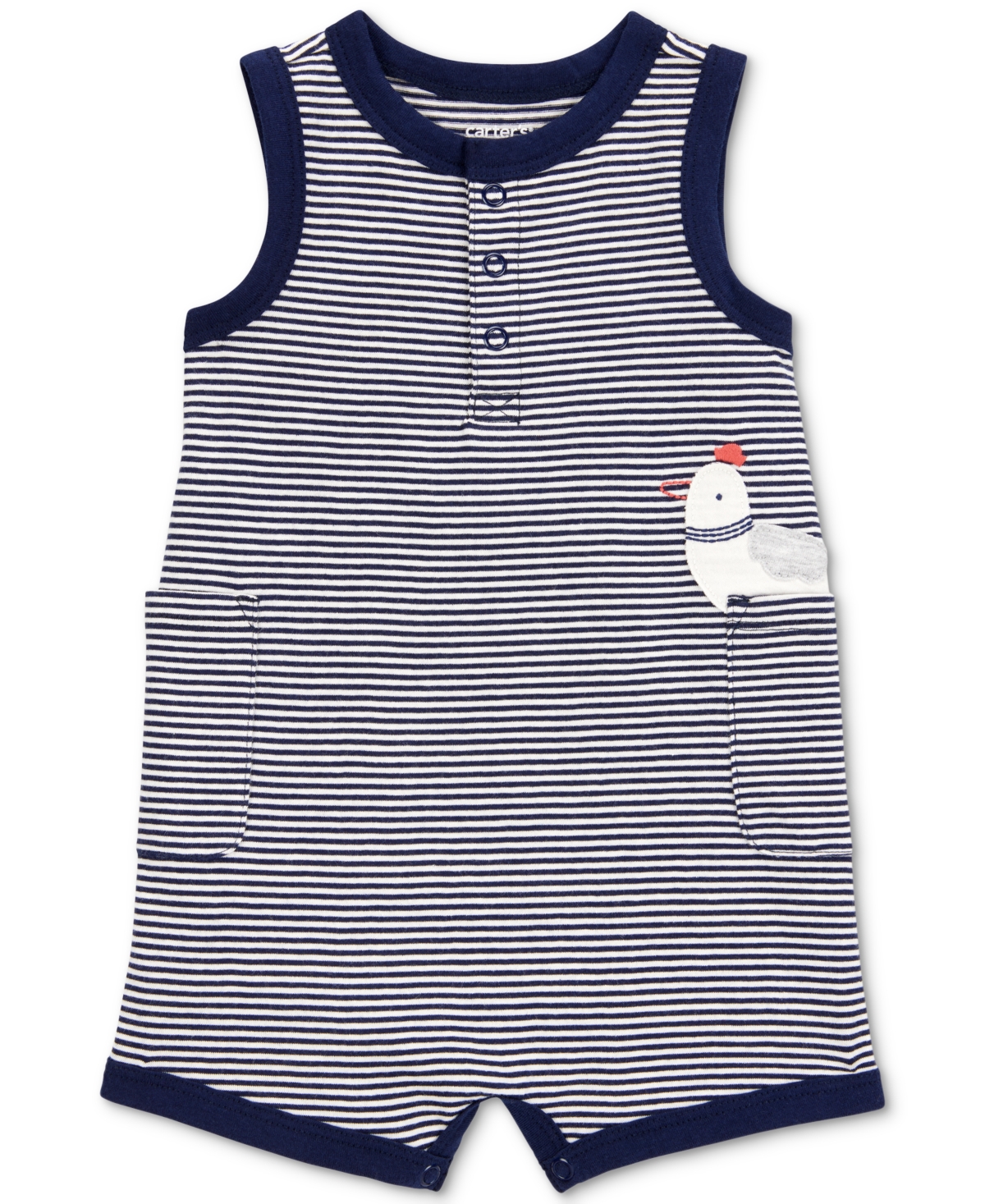 Click here for Carters Baby Boys Cotton Striped 1-Piece Romper -... prices