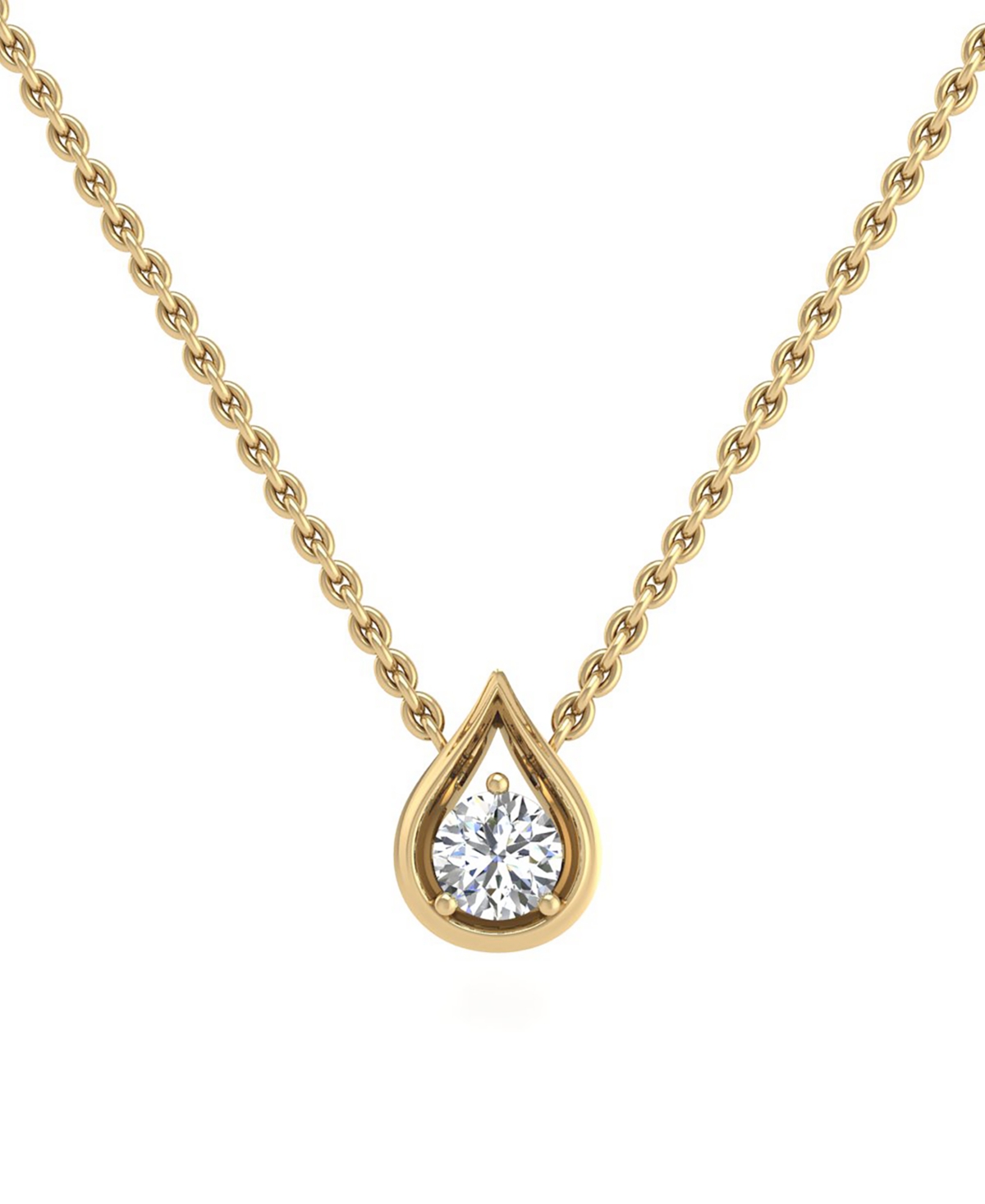 Click here for Diamond Tear-Shape 18 Pendant Necklace (1/5 ct. t.... prices