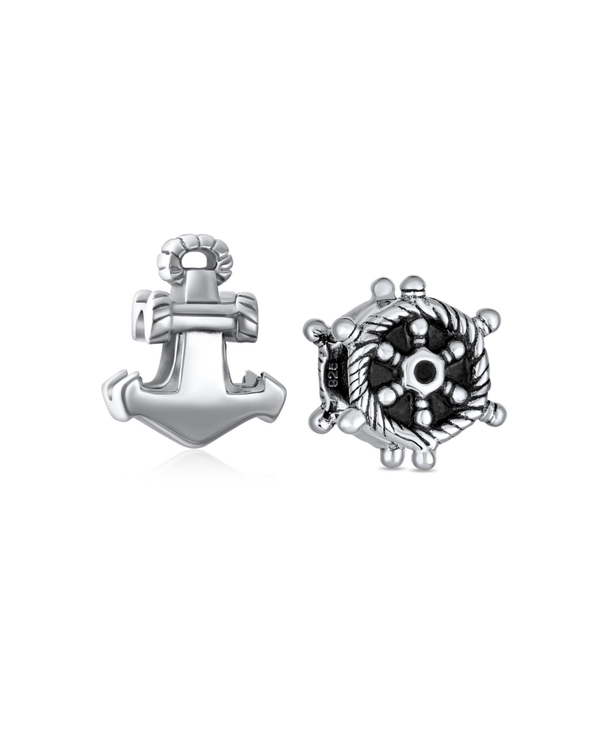 Click here for Bling Jewelry Set of 2 Nautical Boat Ship Wheel an... prices