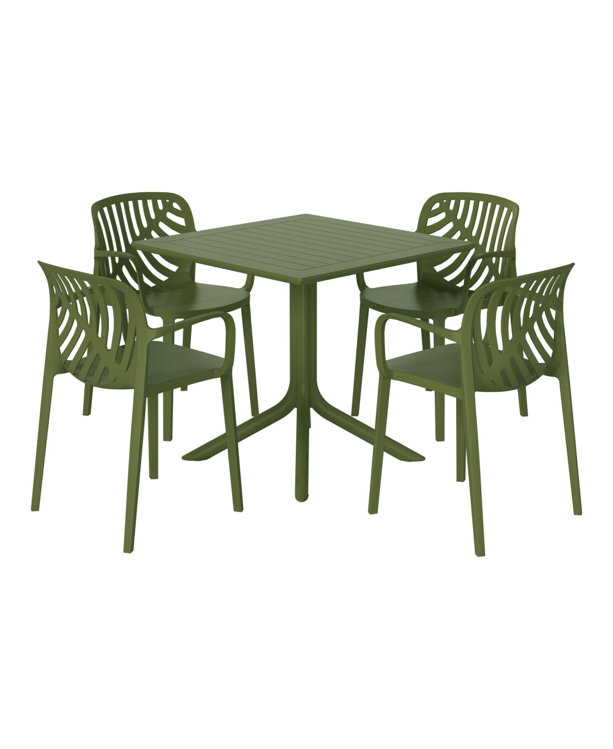 Click here for 5-Piece Outdoor Square Patio Dining Table Set with... prices