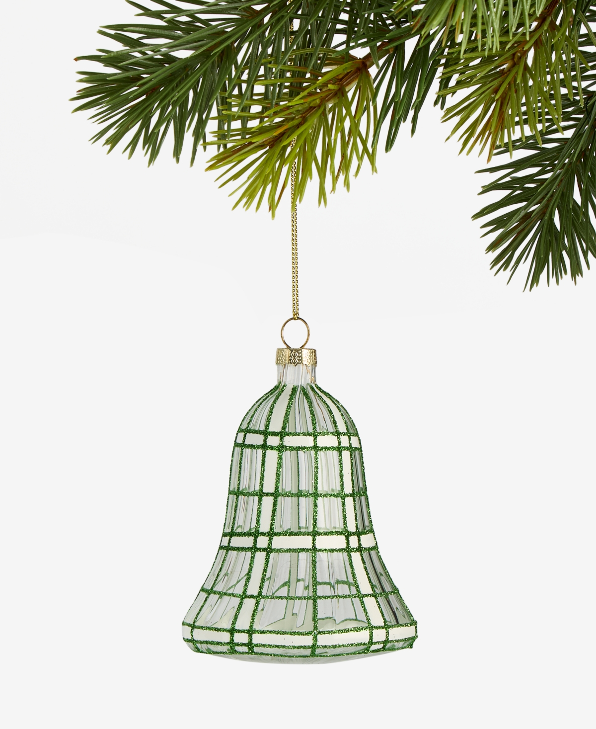 Click here for Holiday Lane Enchanted Emerald Glittered Glass Bel... prices