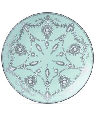 Marchesa by Lenox Empire Pearl Turquoise Bone China Accent Plate - Macy's
