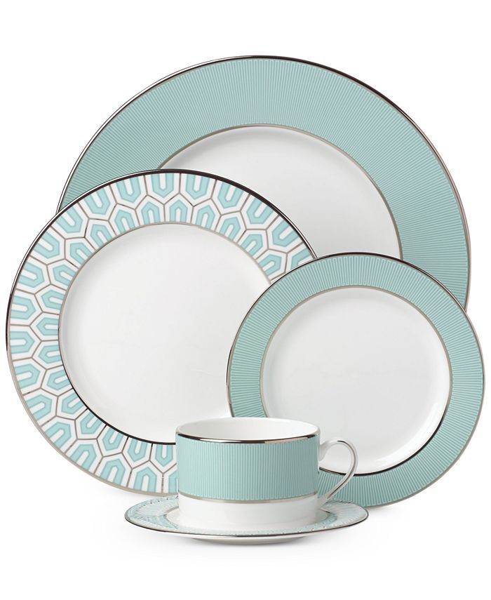 Lenox Brian Gluckstein by Clara Aqua Bone China 5-Piece Place Setting ...