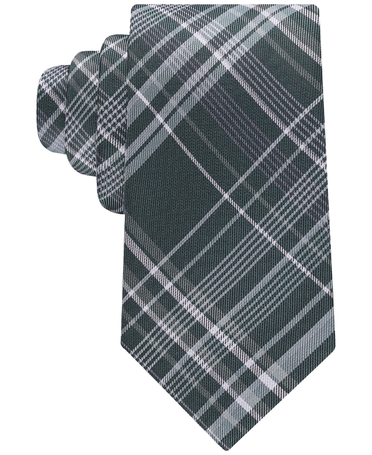 Click here for Calvin Klein Mens Russel Plaid Tie - Hunter prices