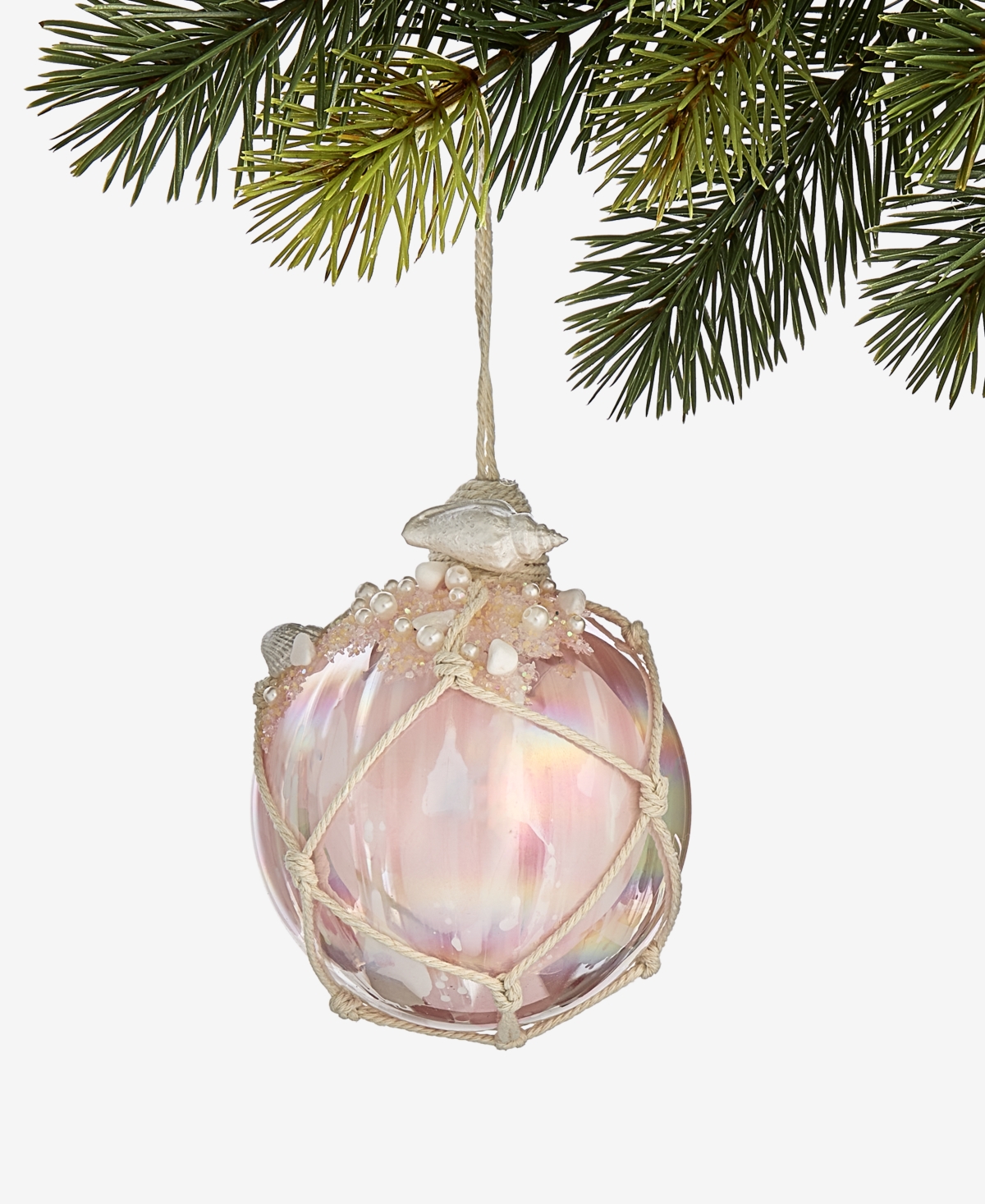 Click here for Holiday Lane Seaside Seashell Shimmer Ball Ornamen... prices