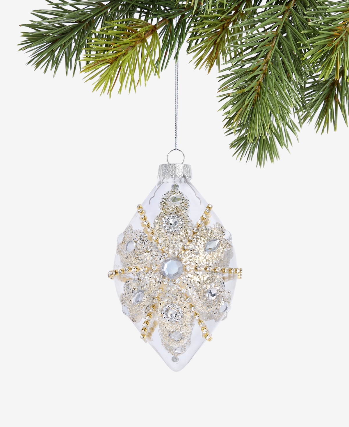 Click here for Holiday Lane Jeweled Classics Glass Drop Ornament... prices