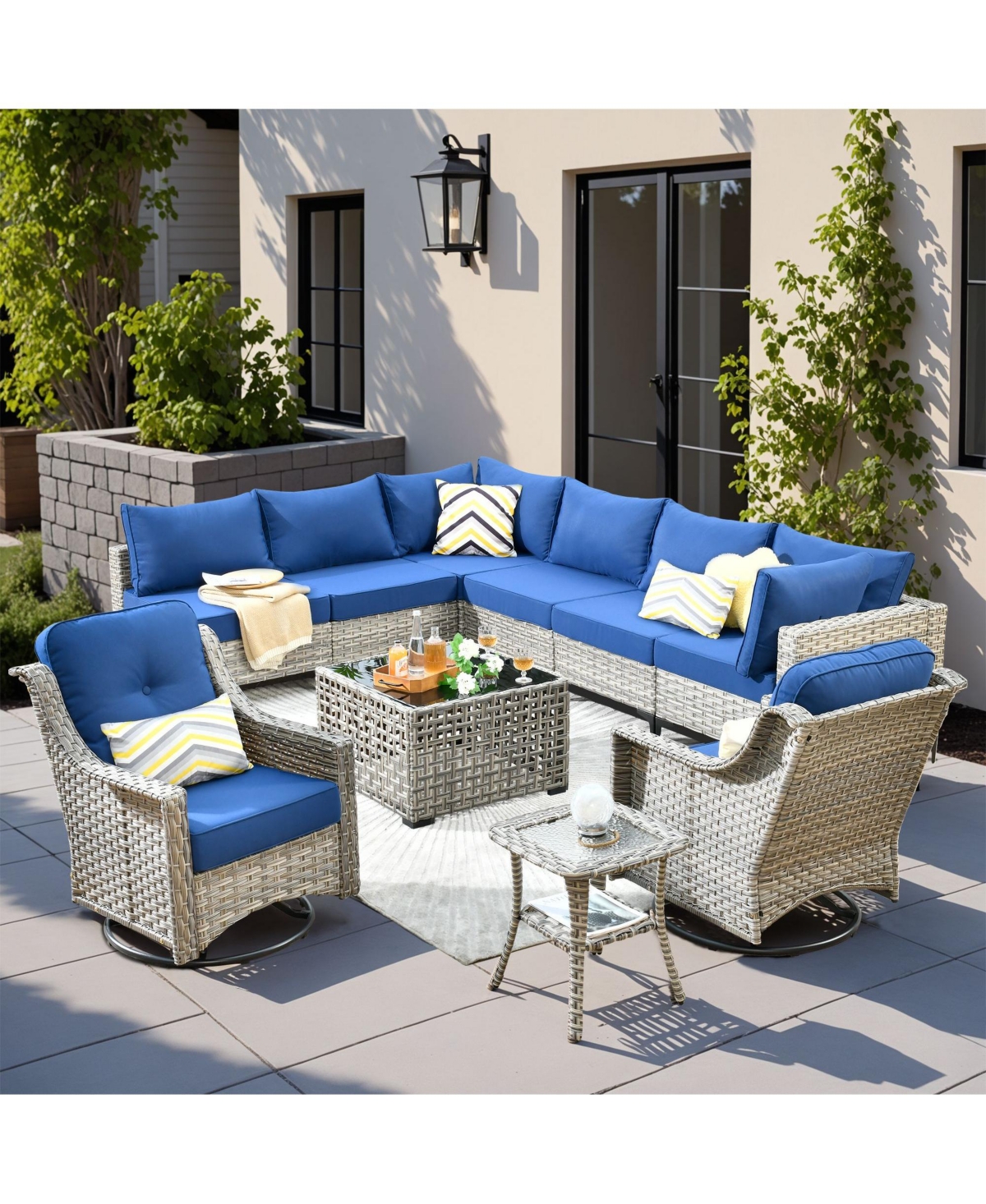 Click here for Xizzi 10 Piece Outdoor Patio Furniture with Swivel... prices