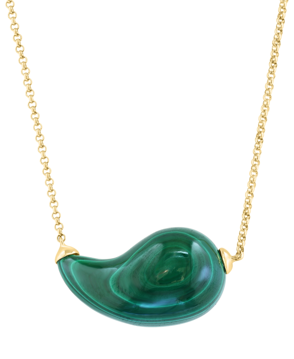 Click here for Effy Malachite Curved Teardrop Pendant Necklace in... prices