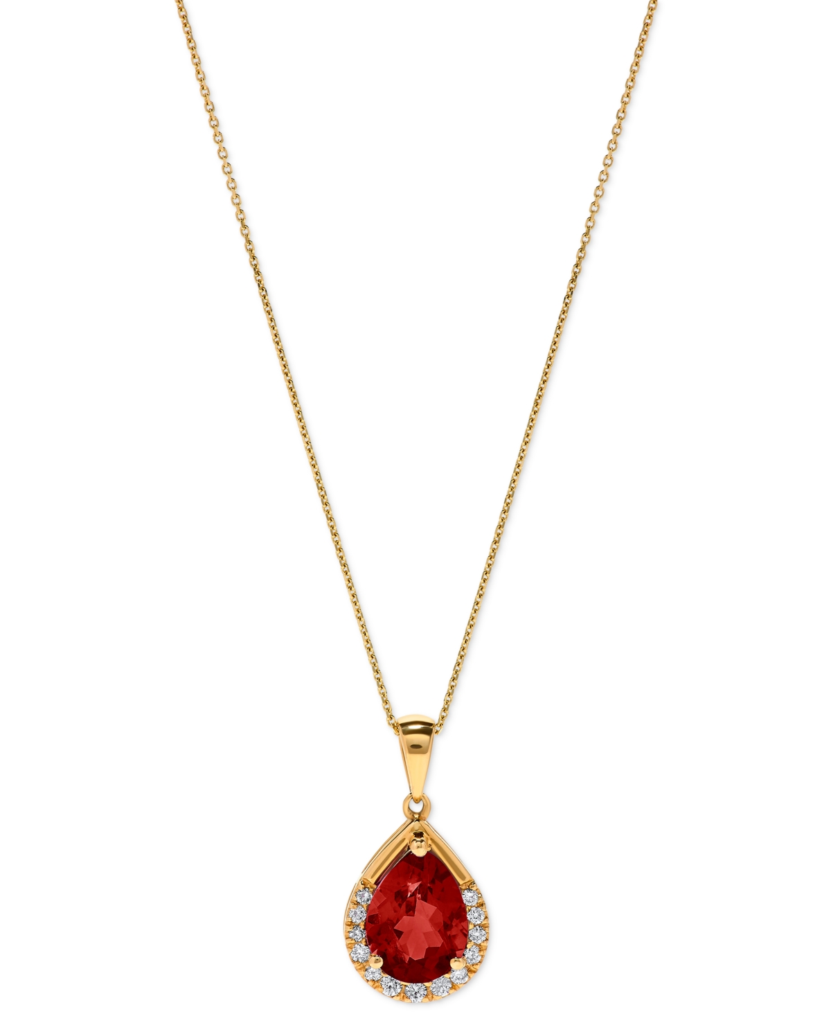 Click here for Gemstone & Diamond (1/10 ct. t.w.) Pear-Shaped 17... prices