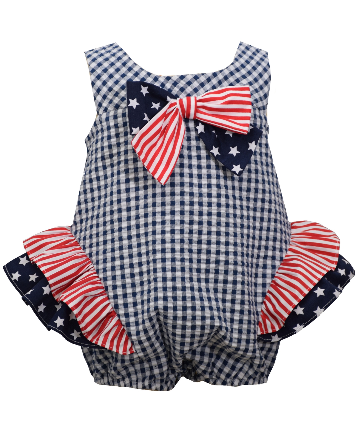 Click here for Bonnie Baby Baby Girls Americana Seersucker Check... prices