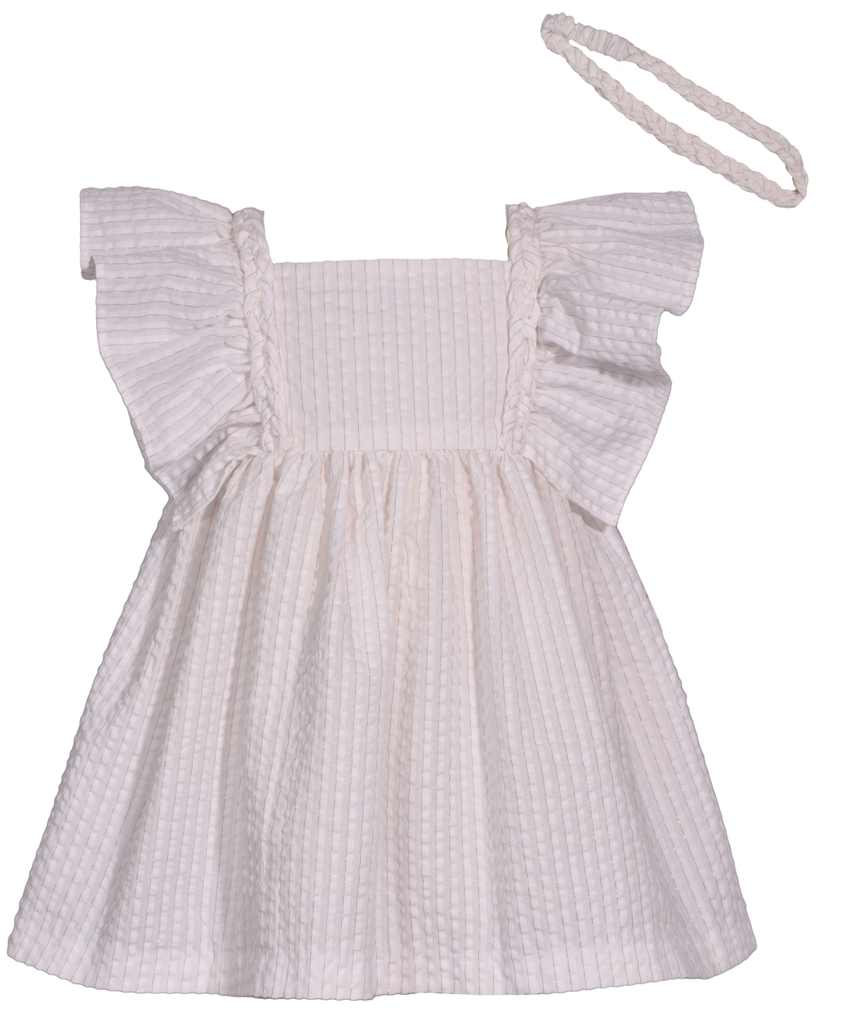 Click here for Bonnie Baby Baby Girls Flutter Sleeve Seersucker D... prices
