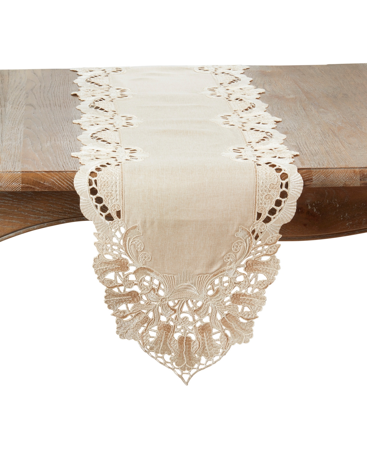 Click here for Saro Lifestyle Sheer Beauty Embroidered Table Runn... prices