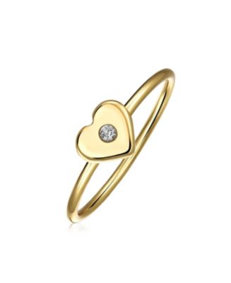 Bling Jewelry Minimalist CZ 14K Gold Plated Sterling Silver Cubic ...