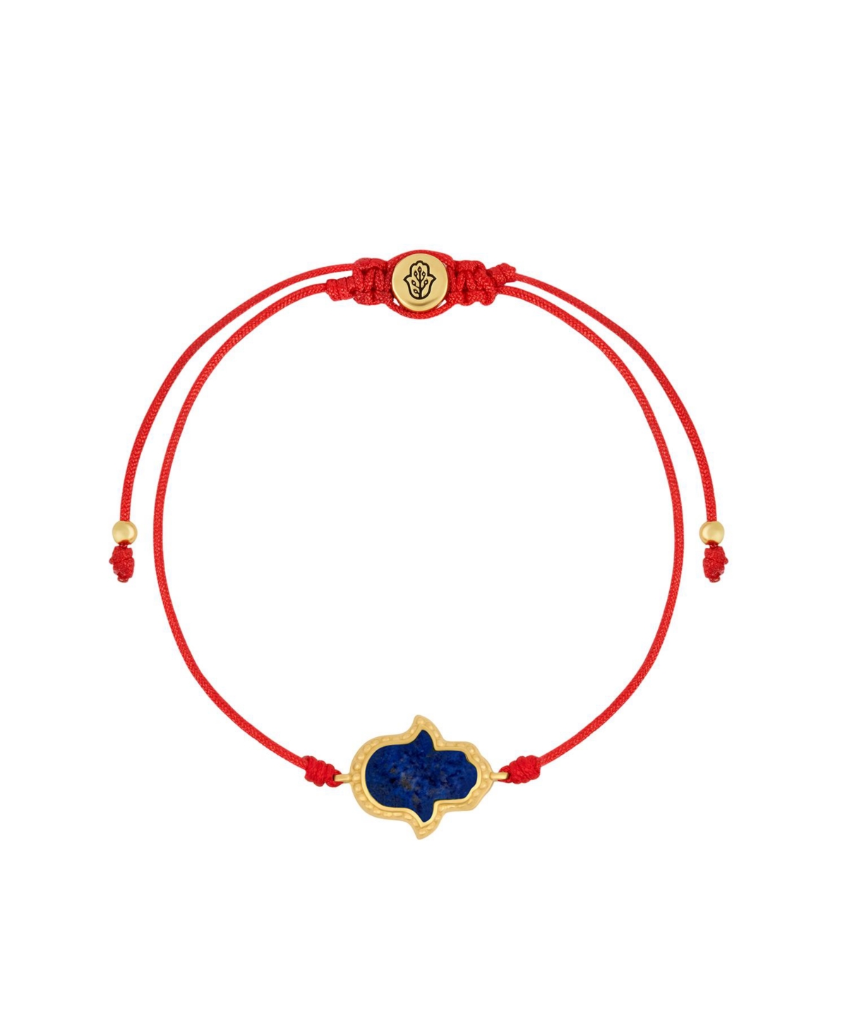 Soul s Gratitude Hamsa Lapis Lazuli Red String Bracelet - Red/Blue