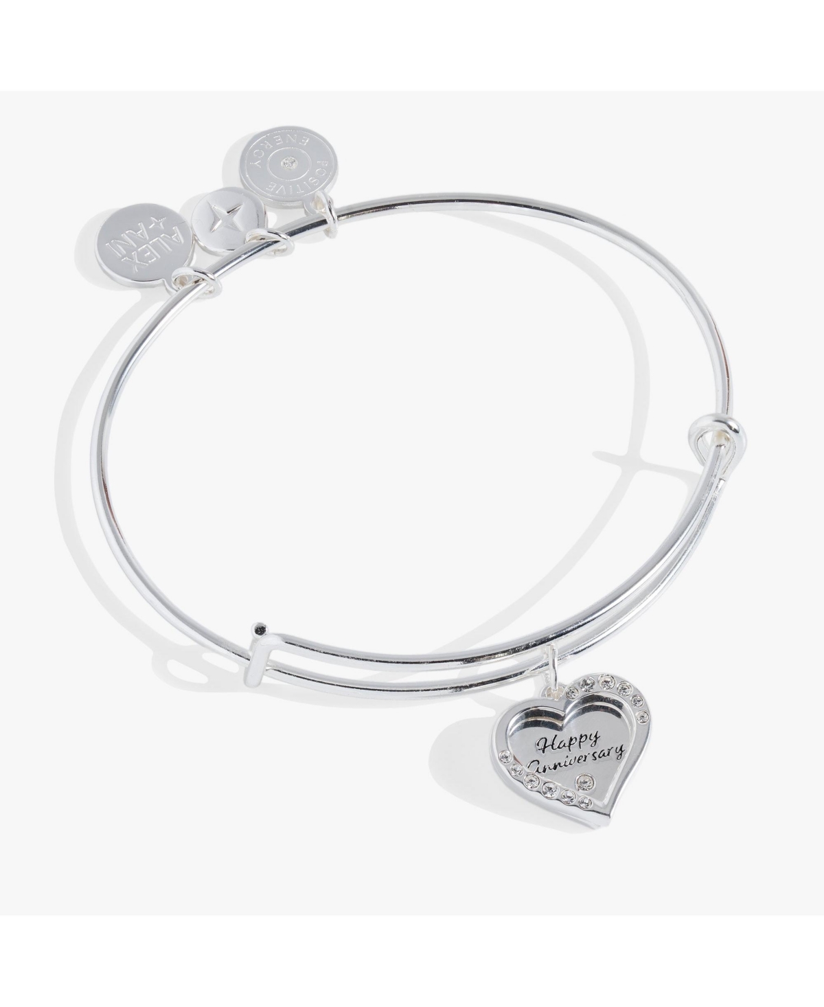 Click here for Duo Heart Anniversary Bangle Bracelet prices