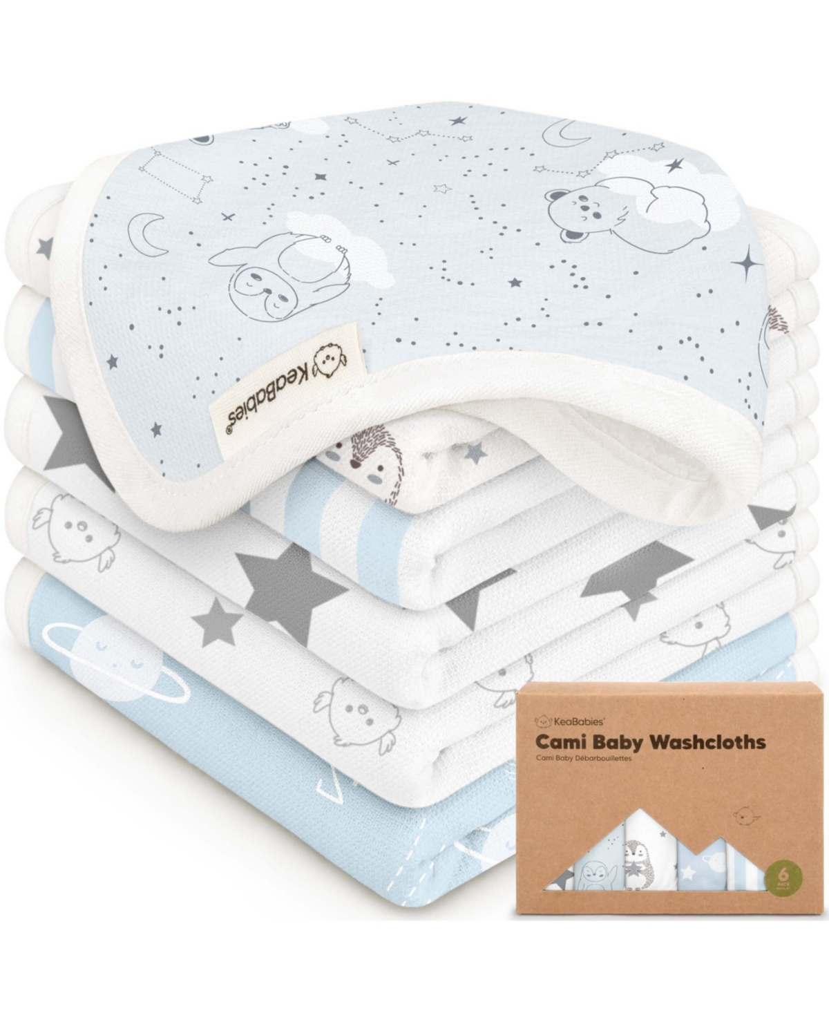 Click here for KeaBabies 6-Pack Cami Baby Washcloths for Newborn... prices
