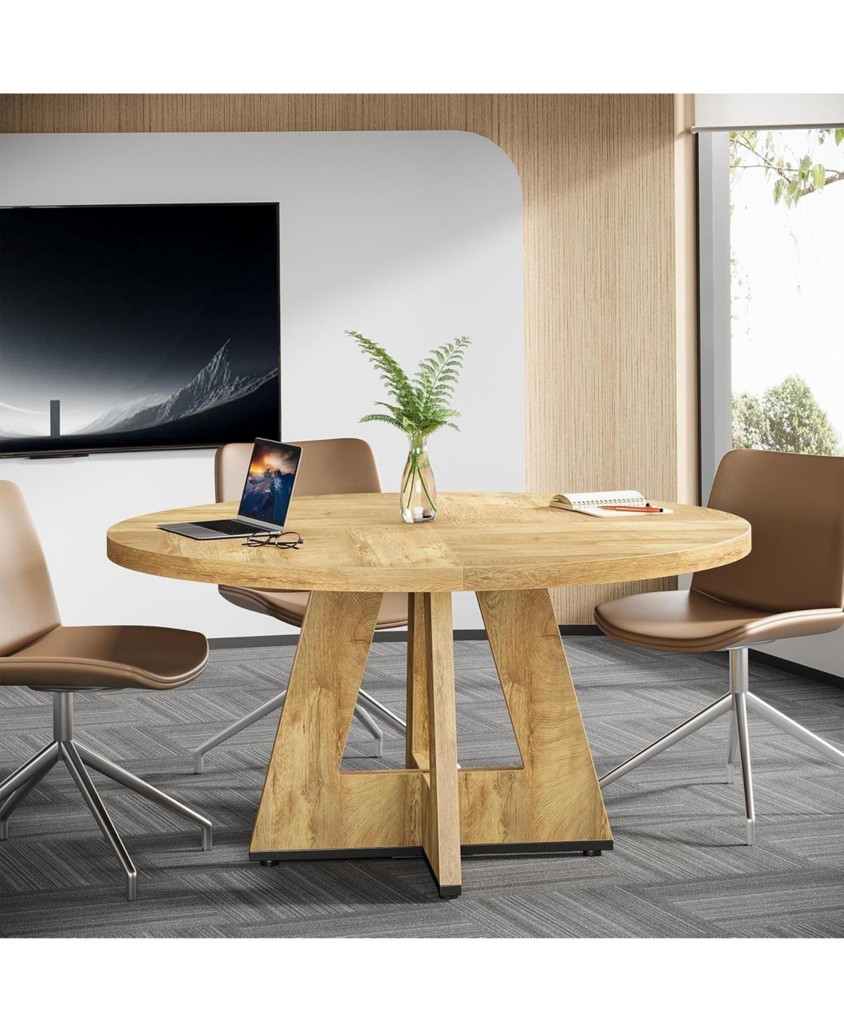 Click here for 47-Inch Modern Office Desk  Round Home Office Desk... prices