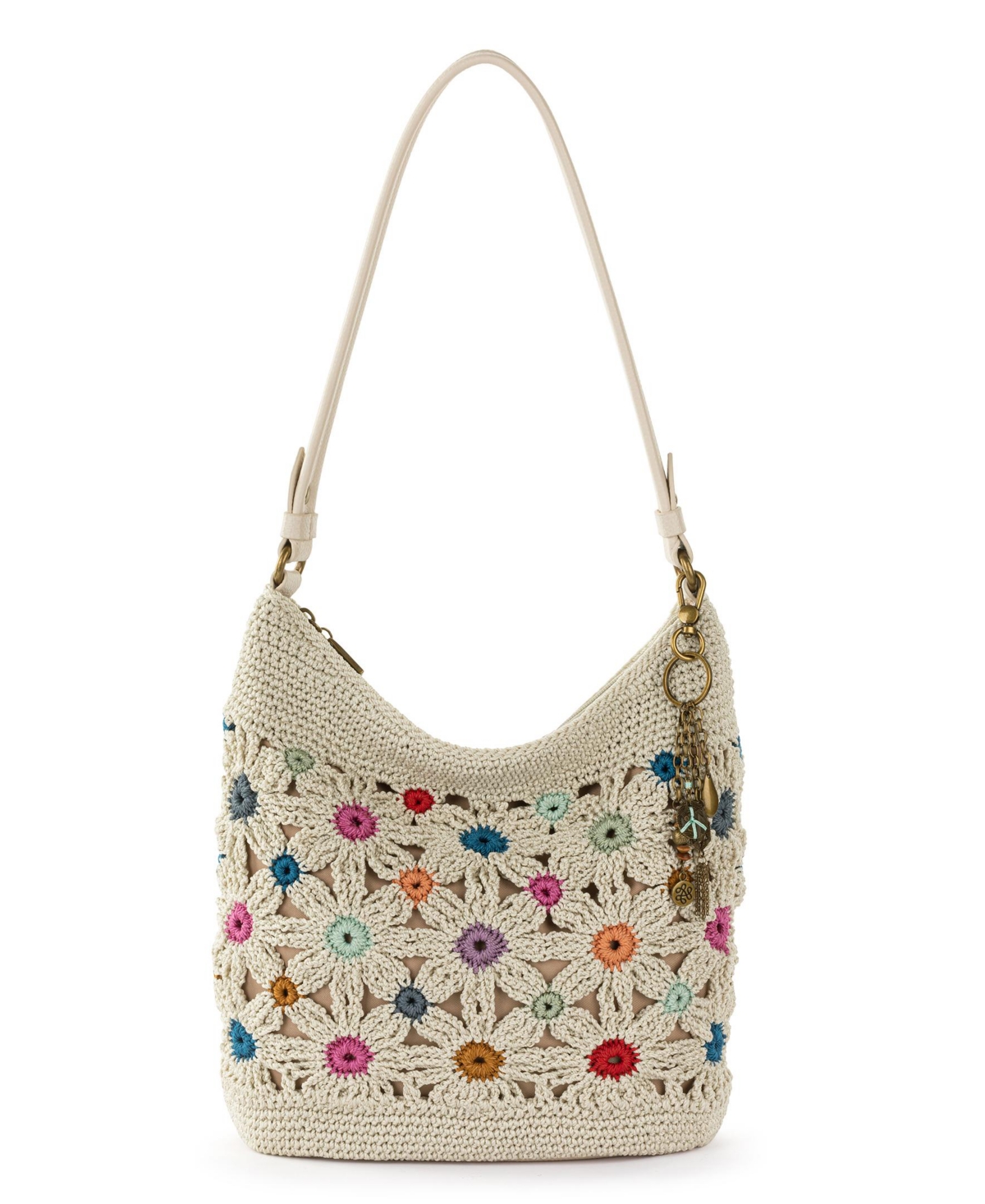 Click here for The Sak Sequoia Crochet Hobo - Natural Multi Flowe... prices
