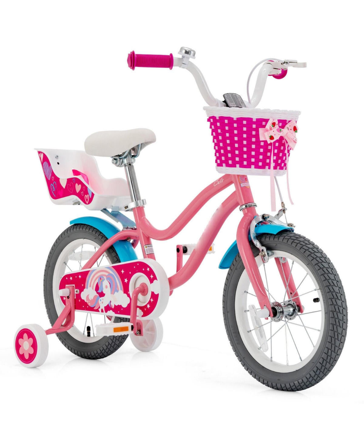 Click here for Kids Bicycle with Training Wheels and Basket for B... prices