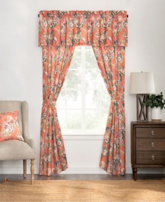 Rose Tree Cara Floral Tailored Valance, 80" x 17" - Macy's