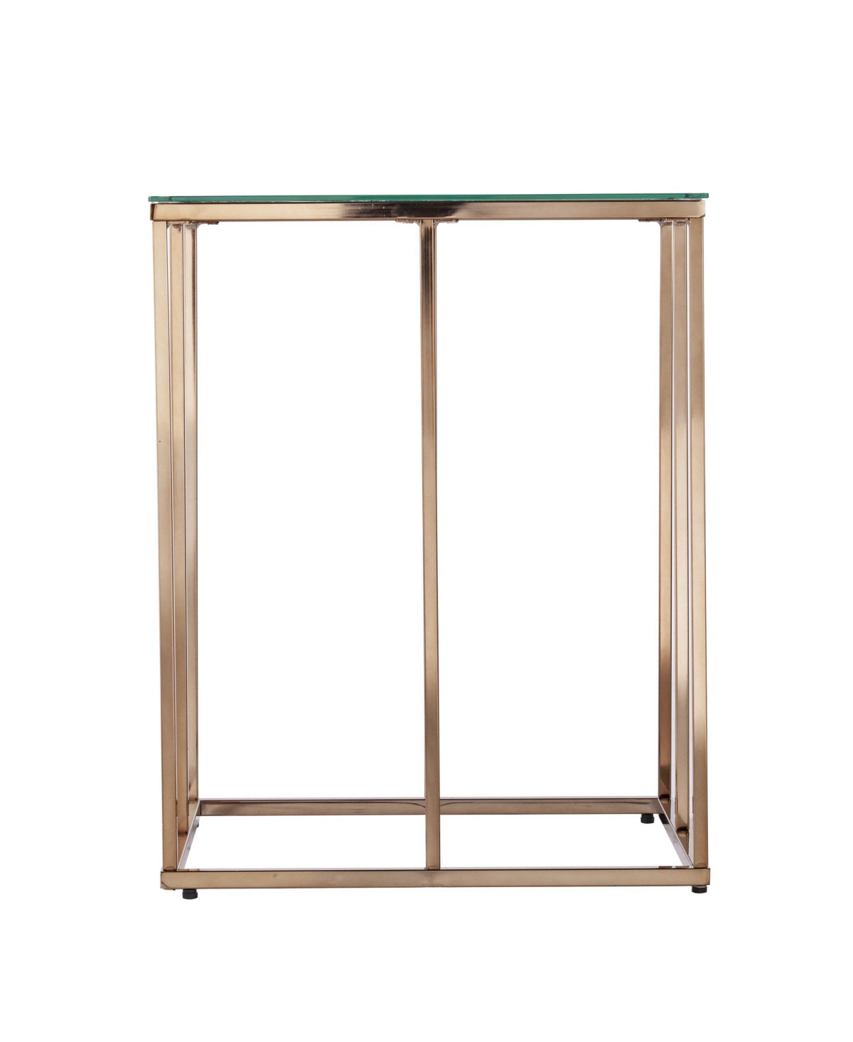 Click here for 24" Champagne Glass And Iron Square End Table... prices