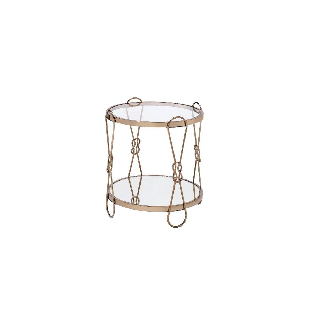Click here for Contemporary Mirrored and Metal Round End Table wi... prices