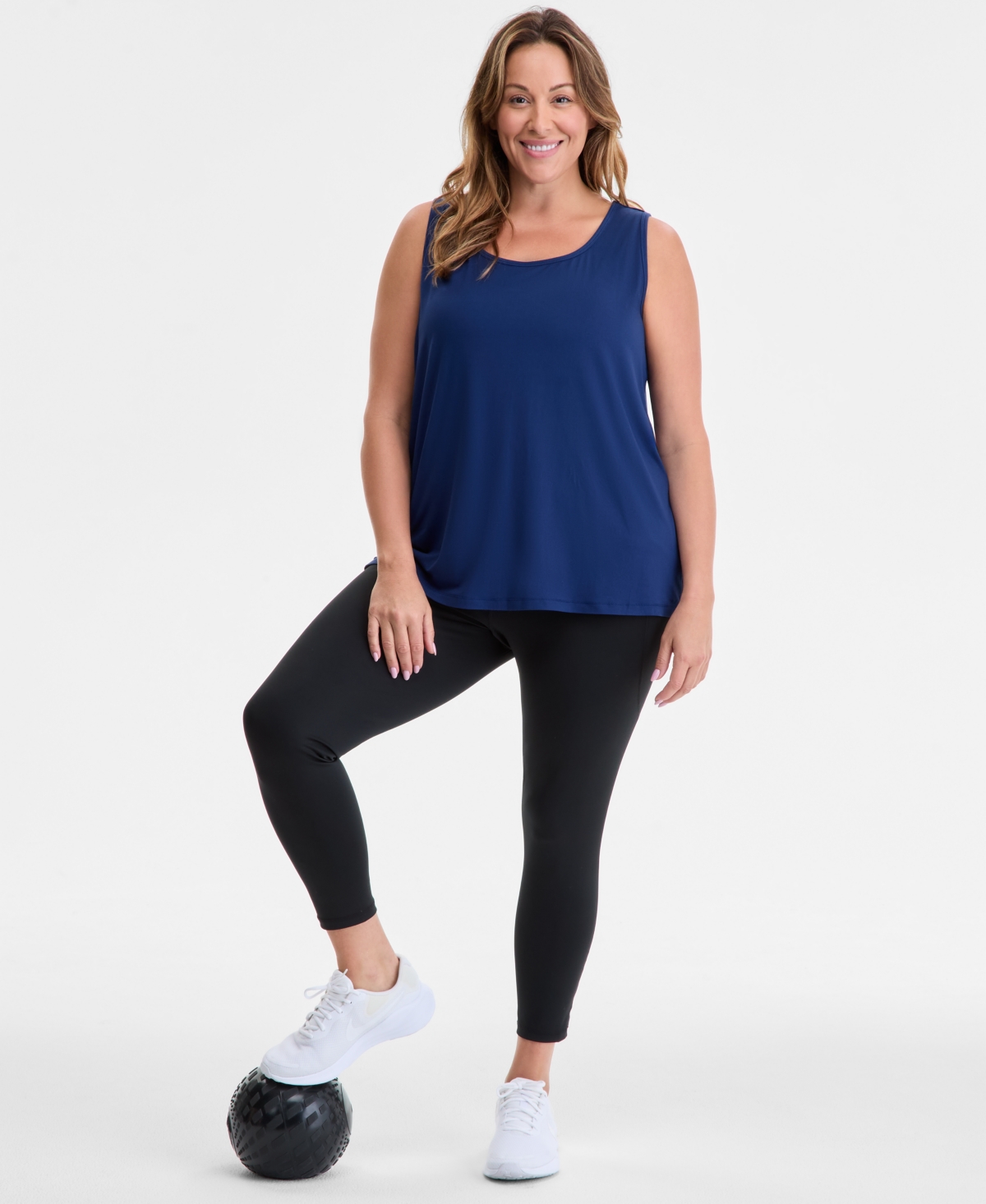 Click here for Id Ideology Plus Size Solid Essentials Crewneck Ta... prices