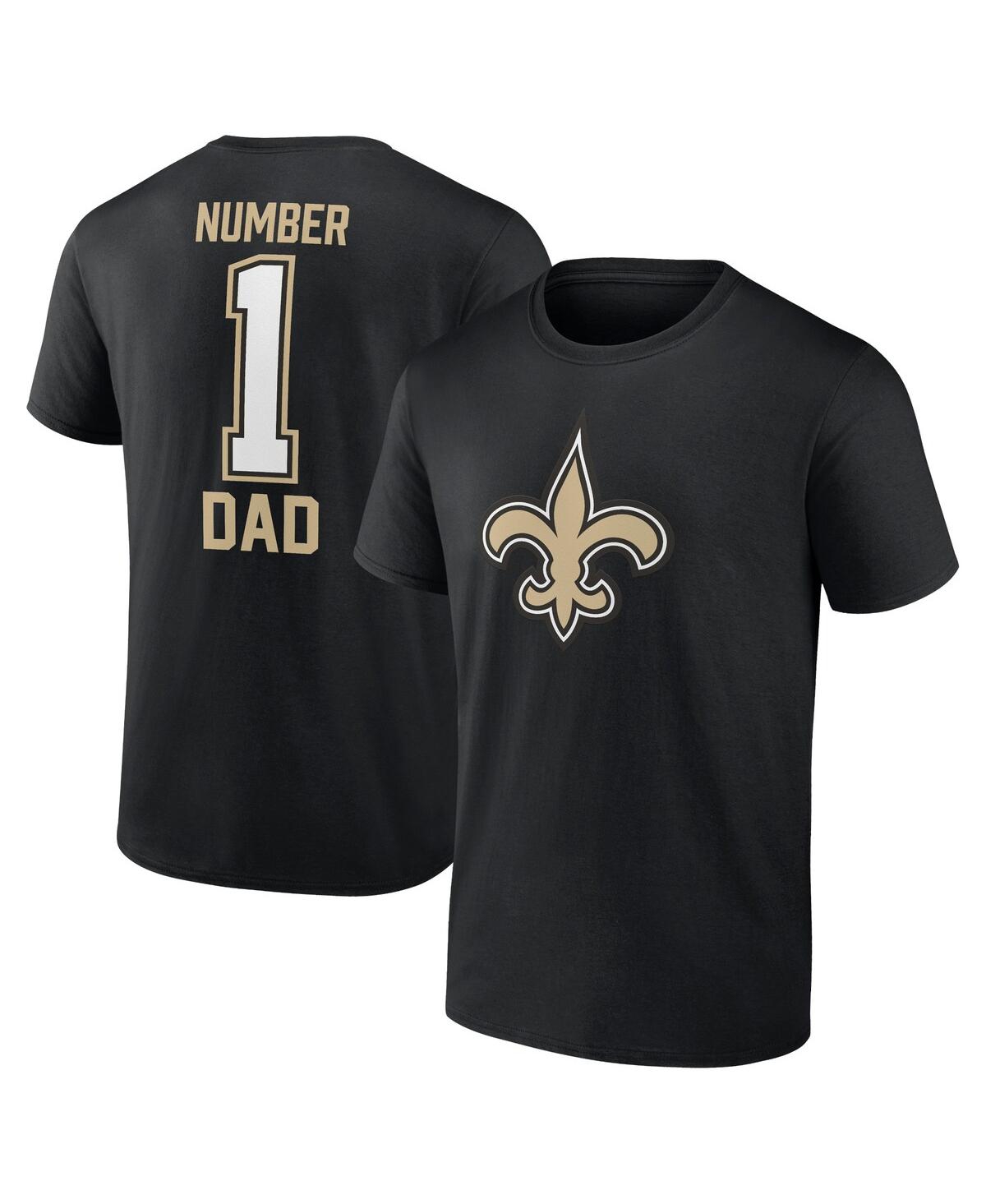 Click here for Fanatics Mens Black New Orleans Saints 1 Dad T-Shi... prices