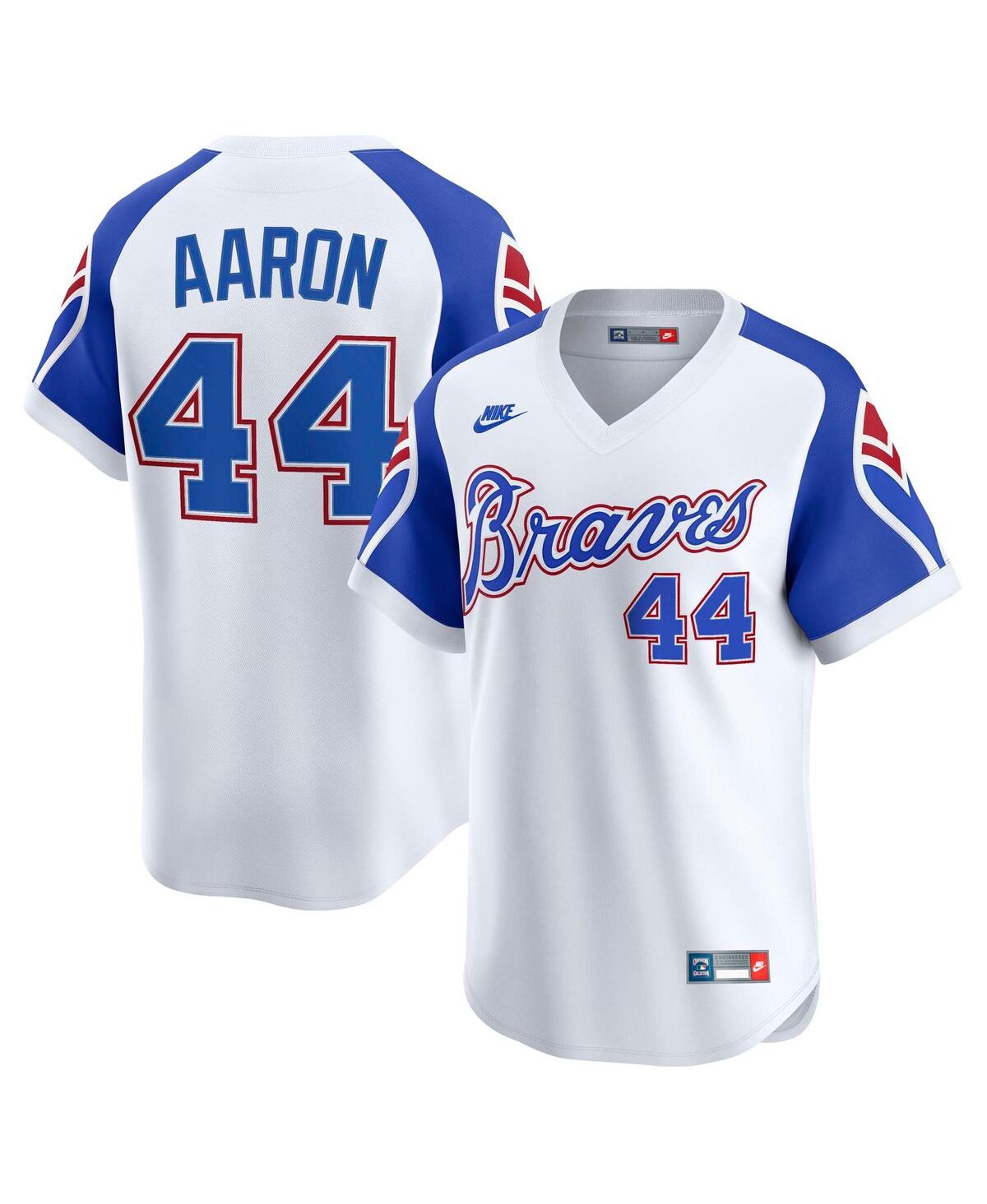 Click here for Nike Mens Hank Aaron White Atlanta Braves Throwbac... prices
