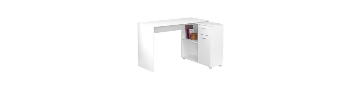 Click here for L-Shaped 34" Computer Desk With Dual Drawers... prices