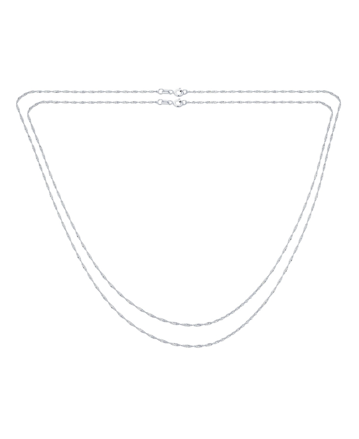 Click here for Bling Jewelry Set of 2 Thin 1.5MM Sterling Silver... prices