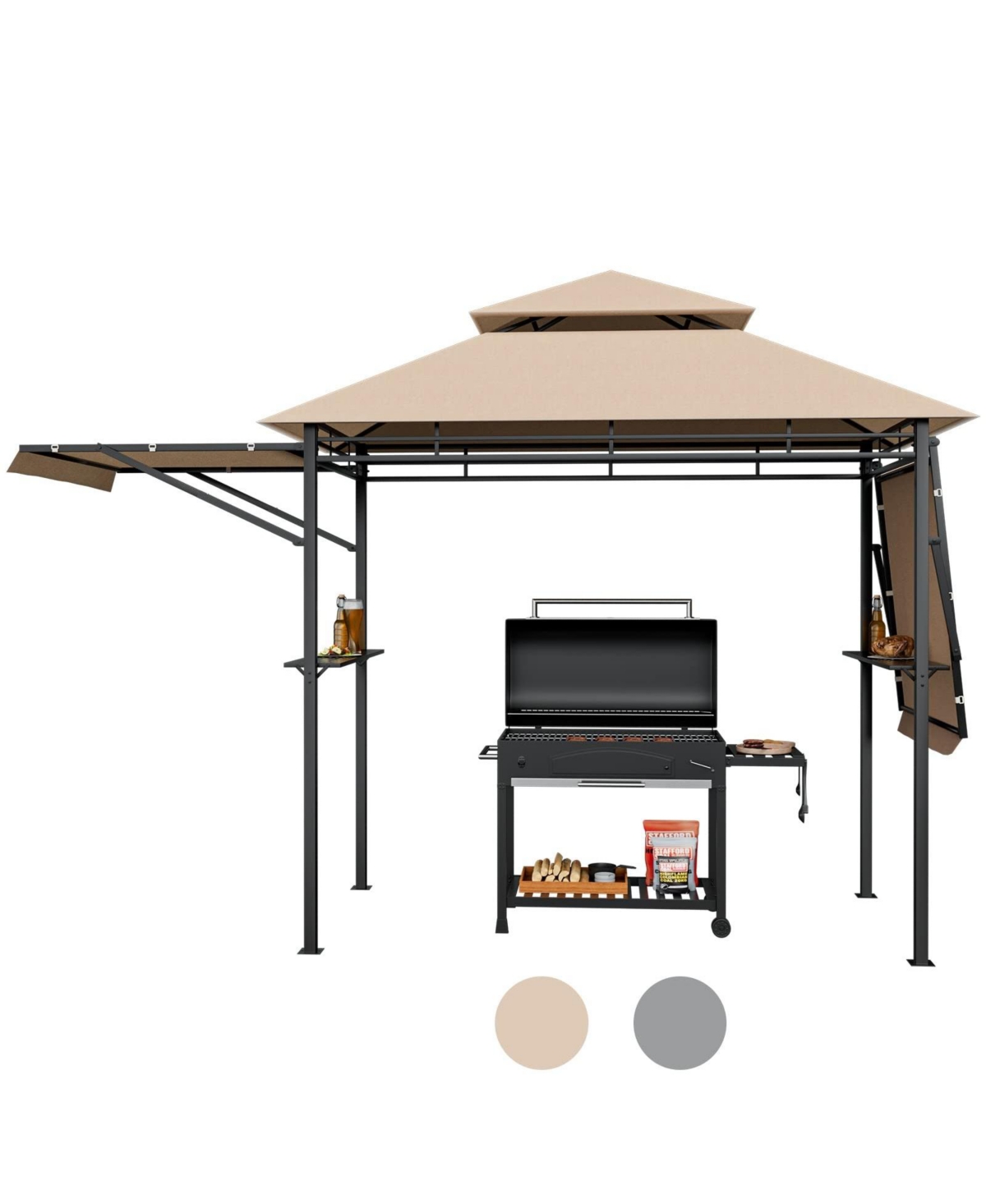 Click here for 13.5 x 4 Feet Patio Bbq Grill Gazebo Canopy with D... prices