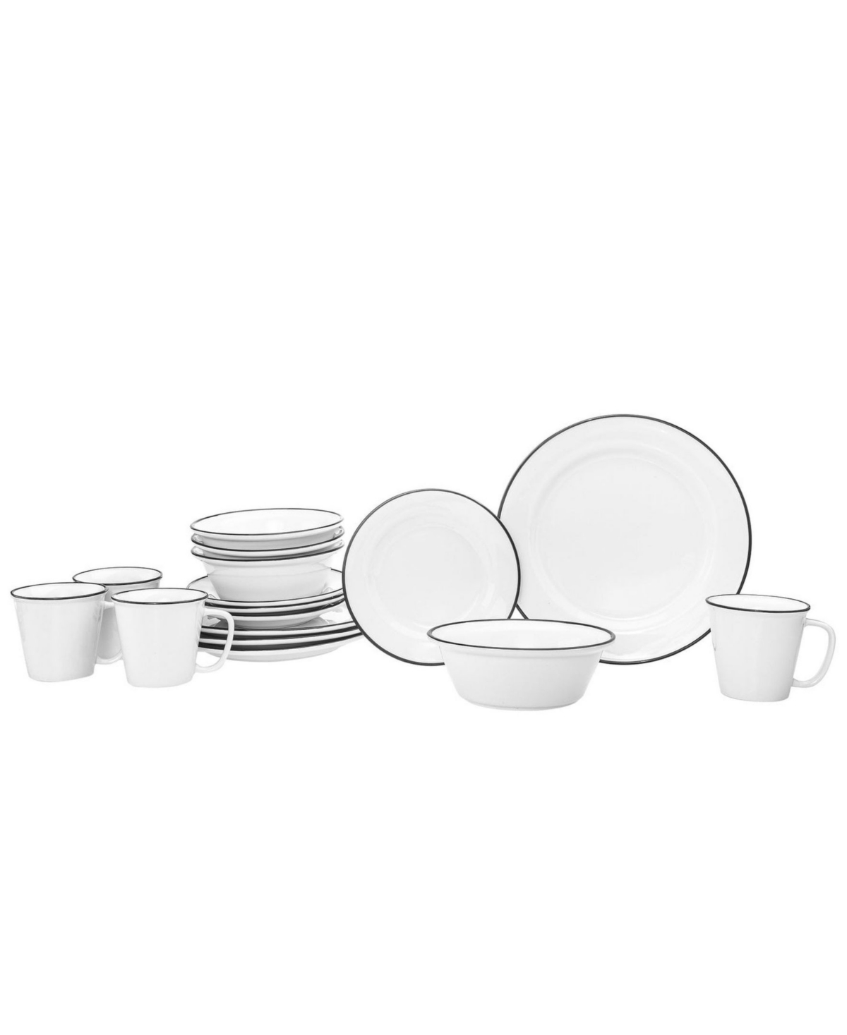 Click here for Godinger Bistro Black Band 16 Pc. Dinnerware Set... prices