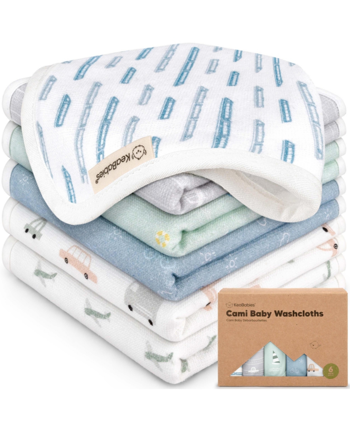 Click here for KeaBabies 6-Pack Cami Baby Washcloths for Newborn... prices