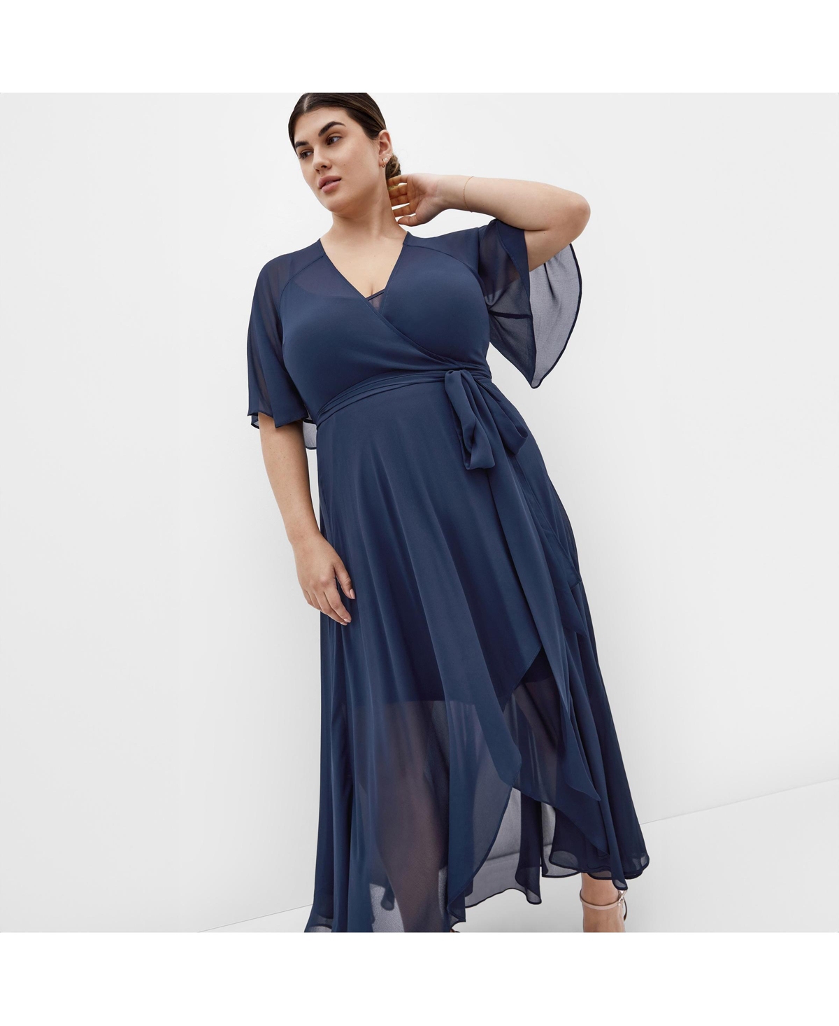 Click here for City Chic Plus Size Lovers Lane Dress - Navy prices
