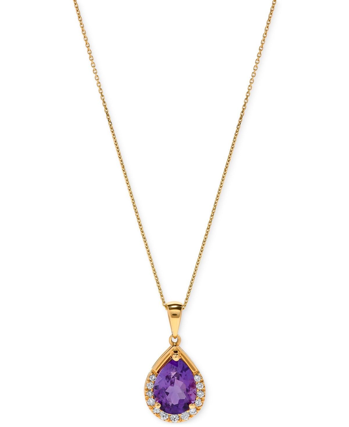 Click here for Gemstone & Diamond (1/10 ct. t.w.) Pear-Shaped 17... prices