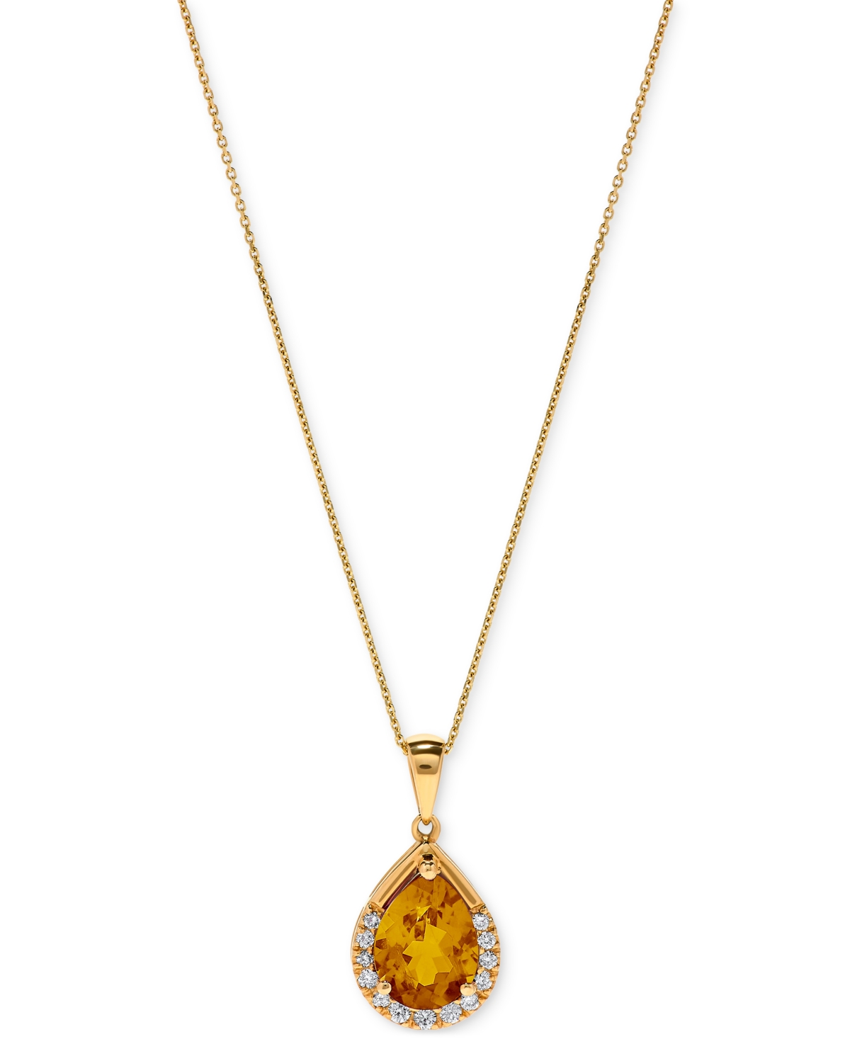 Click here for Gemstone & Diamond (1/10 ct. t.w.) Pear-Shaped 17... prices