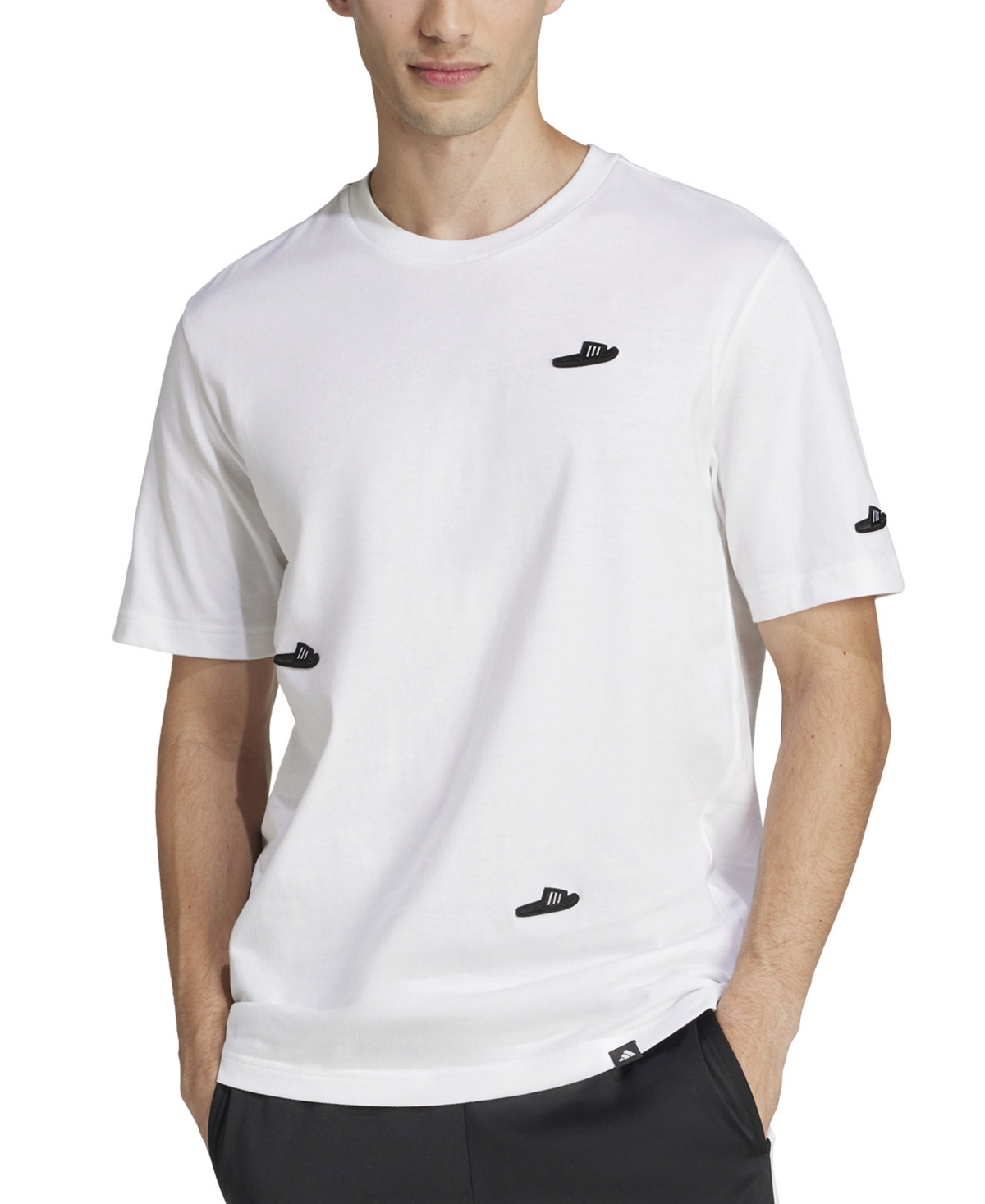 Click here for adidas Mens Slides Graphic T-Shirt - White prices