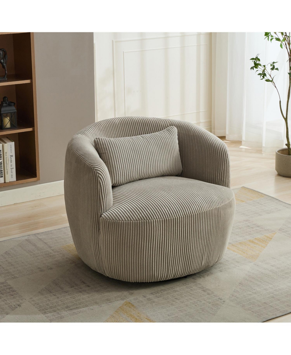 Click here for Streamdale 34" Wide Corduroy Swivel Barrel Ch... prices
