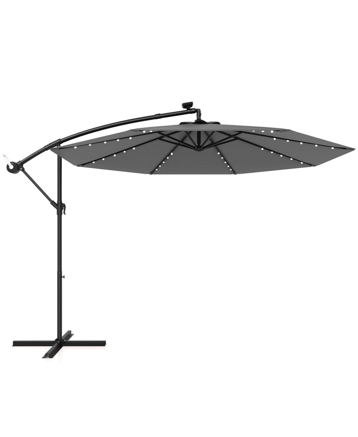 Click here for 10 Feet Solar Offset Hanging Umbrella with 40 Lamp... prices