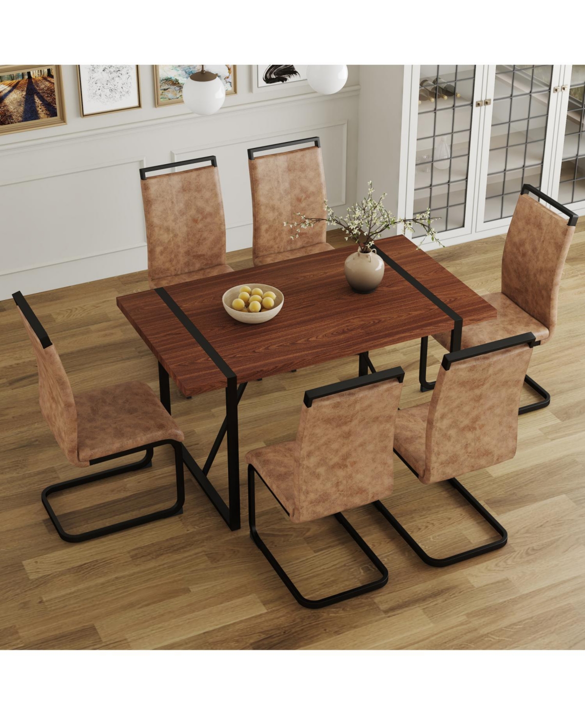 Click here for Streamdale Retro Dining Table & 6 Chairs - Minimal... prices